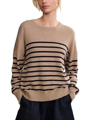 Jenni Kayne Avery Crewneck Sweater - Oat Navy