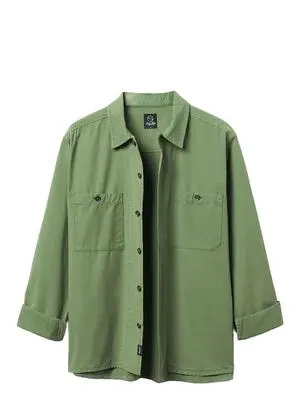 Junk Food Clothing Washed Twill Work Shirt - Peridot