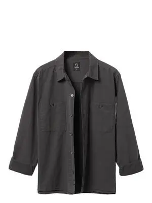 Junk Food Clothing Washed Twill Work Shirt - Vintage Black
