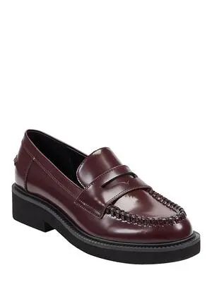 MARC FISHER LTD. Dagman Loafer Flats Dark Red