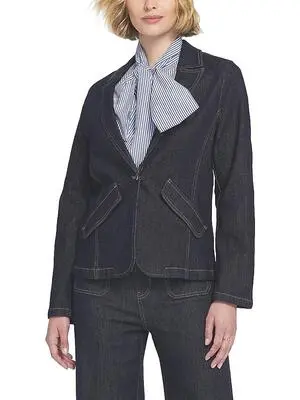 ELLE COLLECTION Denim Blazer - Dark Blue