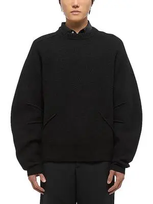 Helmut Lang Boiled Wool Sweater - Black