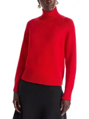 Michael Kors Turtleneck Wool Sweater Crimson