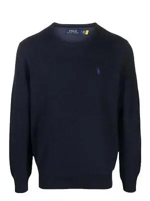Polo Ralph Lauren Cotton Crewneck Sweater - Heather Navy Blue