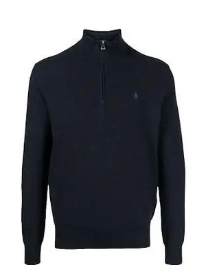 Polo Ralph Lauren Long Sleeve 1/2 Zip Pullover Heather Navy Blue