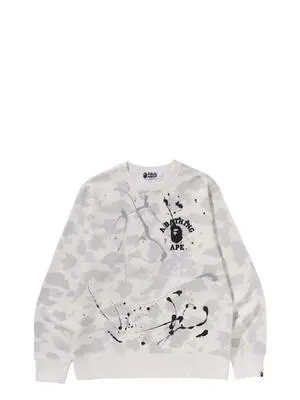 A BATHING APE City Camo Painting Crewneck Sweatshirt - White