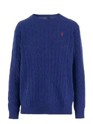 Polo Ralph Lauren Long Sleeve Crew Neck Pullover - Midnight Cobalt Blue