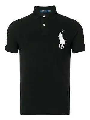 Polo Ralph Lauren Short Sleeve Big Pony Mesh Polo Shirt - Black