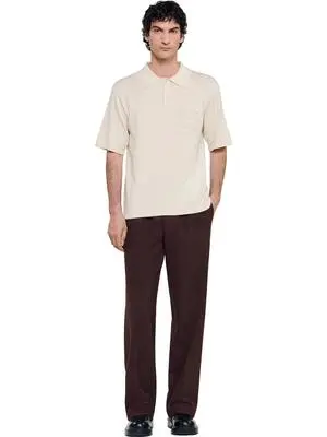Sandro Polo With Rope Embroidery - Butter Cream