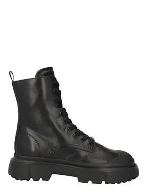 Hogan Leather Ankle Boots - Black