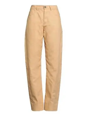 JIL SANDER Cotton-linen Straight-leg Pants - Beige