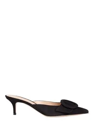 GIANVITO ROSSI Portofino 55 Buckled Mules - Black