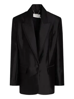 Zimmermann Wool And Silk-blend Blazer - Black