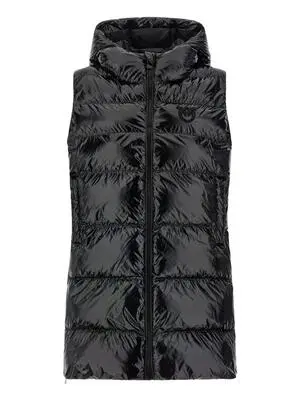 Pinko Quilted Hooded Gilet - Black