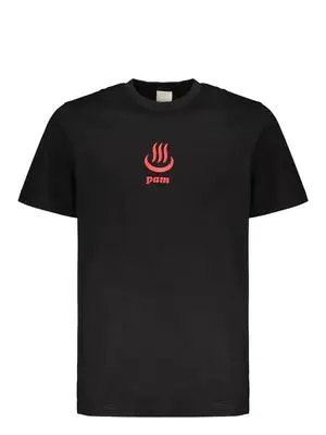 PERKS AND MINI Crew-neck Logo-embroidered T-shirt - Black