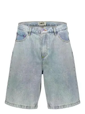 PERKS AND MINI Contrast-stitching Denim Shorts - Blue