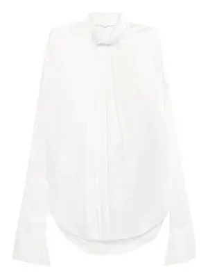 Gaze De Lin Pleated Open-back Shirt - White