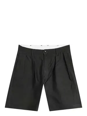 SERVICE WORKS Pleated Cotton Shorts - Black