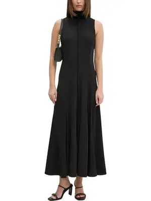 SANDRO FERRONE High-Neck Flared Dress