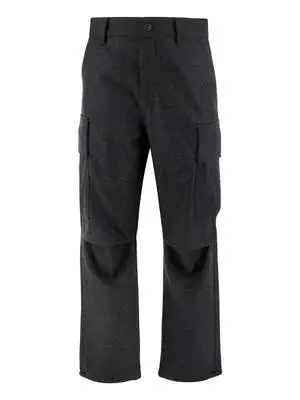 DARKPARK Cargo-pocket Wool Trousers - Grey