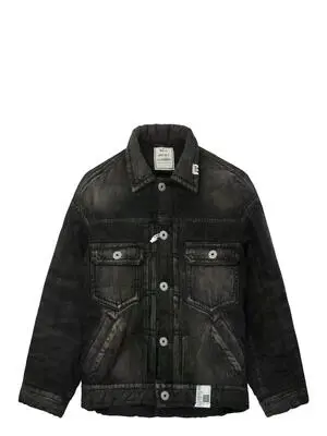 Mihara Yasuhiro Button-fastening Padded Denim Jacket - Black
