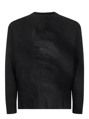 D4.0 Ribbed Crew Neck Sweater - Black