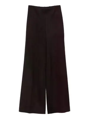 Harris Wharf London Wide-leg Wool Trousers - Purple