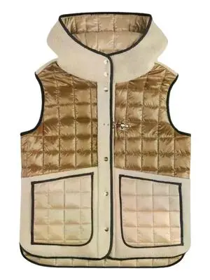 FAY Quilted Hooded Vest - Neutrals