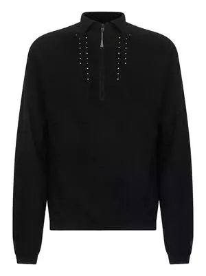 ROA Half-Zip Embellished Sweater