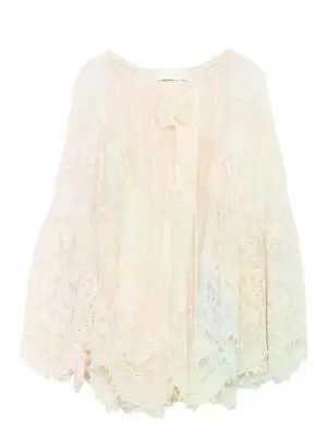Zimmermann Lace-trimmed Blouse - Neutrals