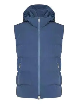 Paul & Shark Quilted Gilet With Hood - Blue