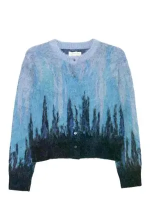 FENG CHEN WANG Gradient Cardigan - Blue