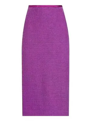 Dolce & Gabbana Textured Midi Skirt - Purple