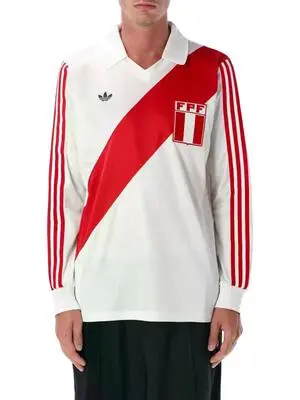 Adidas Diagonal Stripe Long-sleeve T-shirt - White