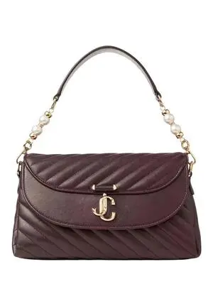 JIMMY CHOO Quilted Leather Shoulder Bag - Brown