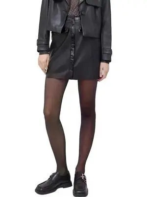 BRUUNS BAZAAR Button-front Mini Skirt - Black