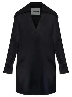 JIL SANDER Oversized-collar Dress - Black