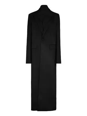 Jean Paul Gaultier Single-breasted Longline Coat - Black
