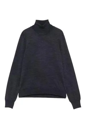MAISON MARGIELA Turtleneck Wool Sweater - Blue