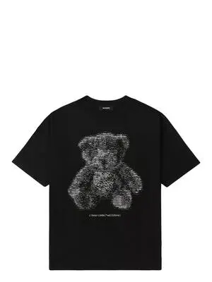 We11Done Teddy-print T-shirt - Black