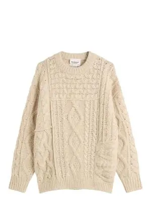 Isabel Marant Deotille Cable Knit Sweater - Beige