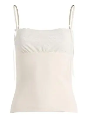 FRUITY BOOTY Meringue Lace Tank - Cream