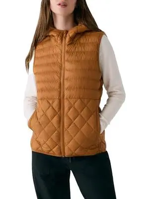 LOLE The Base Water Repellent Insulated Hooded Vest - Ginger