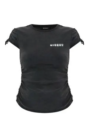 MISBHV Drawstring Sleeve T-shirt - Black