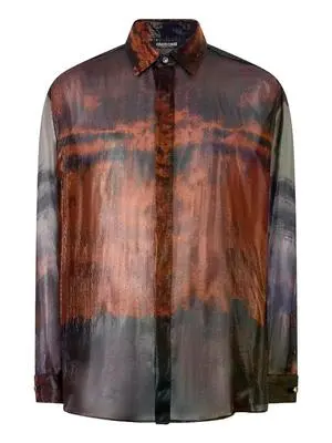Roberto Cavalli Garment-dyed Effect Shirt - Brown