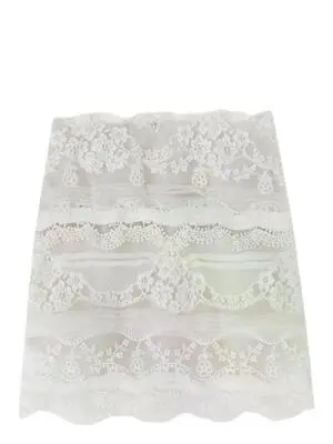 Ermanno Scervino Lace-patchwork Skirt - White