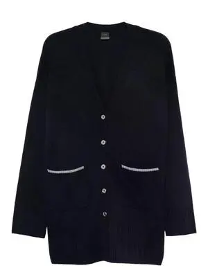 Pinko Button-up Cardigan With Patch Pockets - Blue