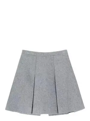 Ermanno Scervino Pleated A-line Mini Skirt - Grey