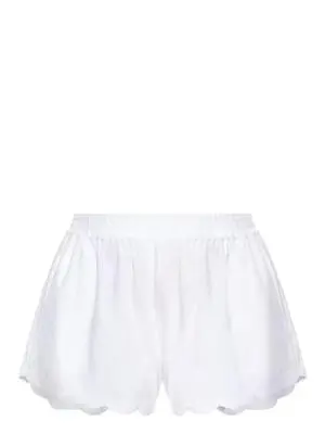 Marysia Scallop Hem Shorts - White
