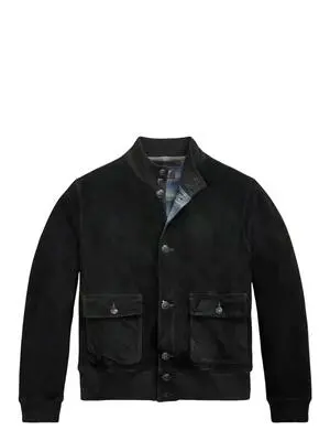 Ralph Lauren Suede Bomber Jacket - Black